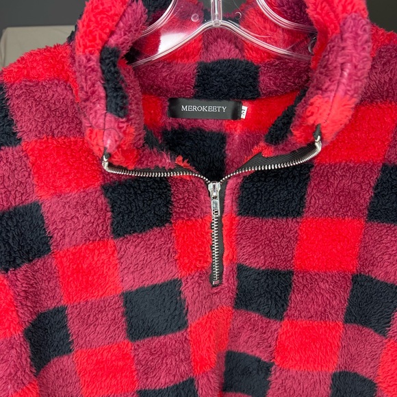 Merokeety | Jackets & Coats | Merokeety Womens Fleece 4 Zip With Front ...